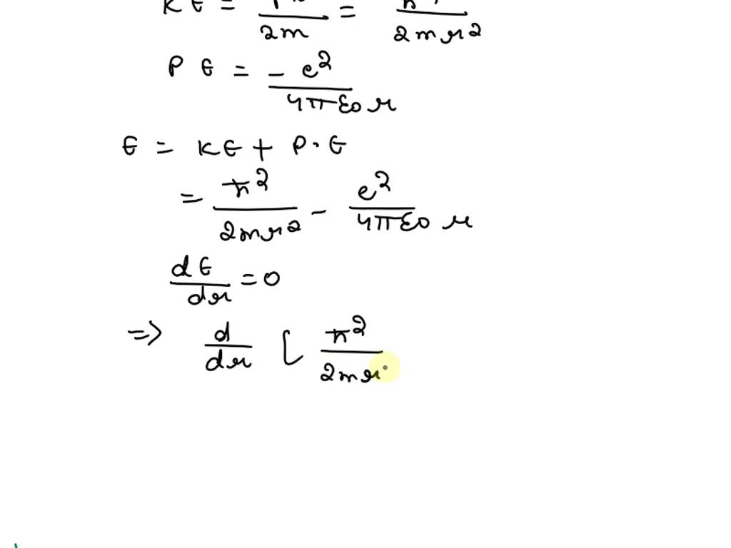 SOLVED: Use the uncertainty principle to estimate A) the ground state radius of the hydrogen ...