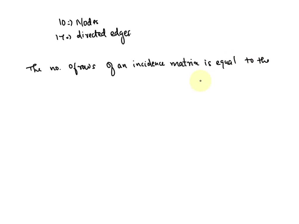SOLVED: Suppose a directed graph has 10 nodes and 17 directed edges ...