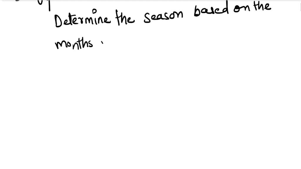 SOLVED: 5.15 LAB: Seasons Write a program that takes a date as input and outputs the date's ...