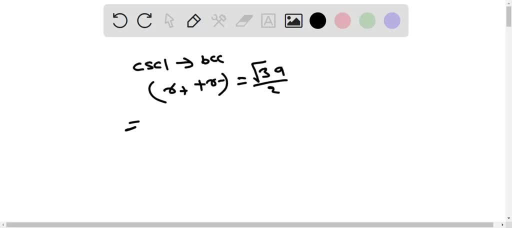 SOLVED: The following diagram shows the unit cell of CsCl. With a ...