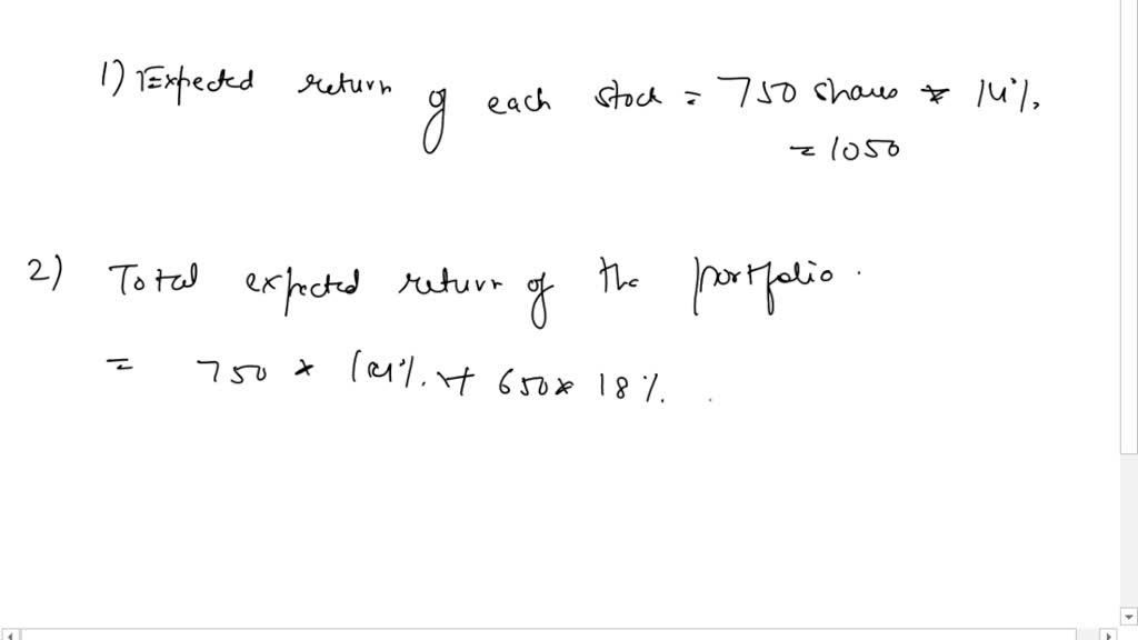 SOLVED: You have compiled the following information on your investments ...