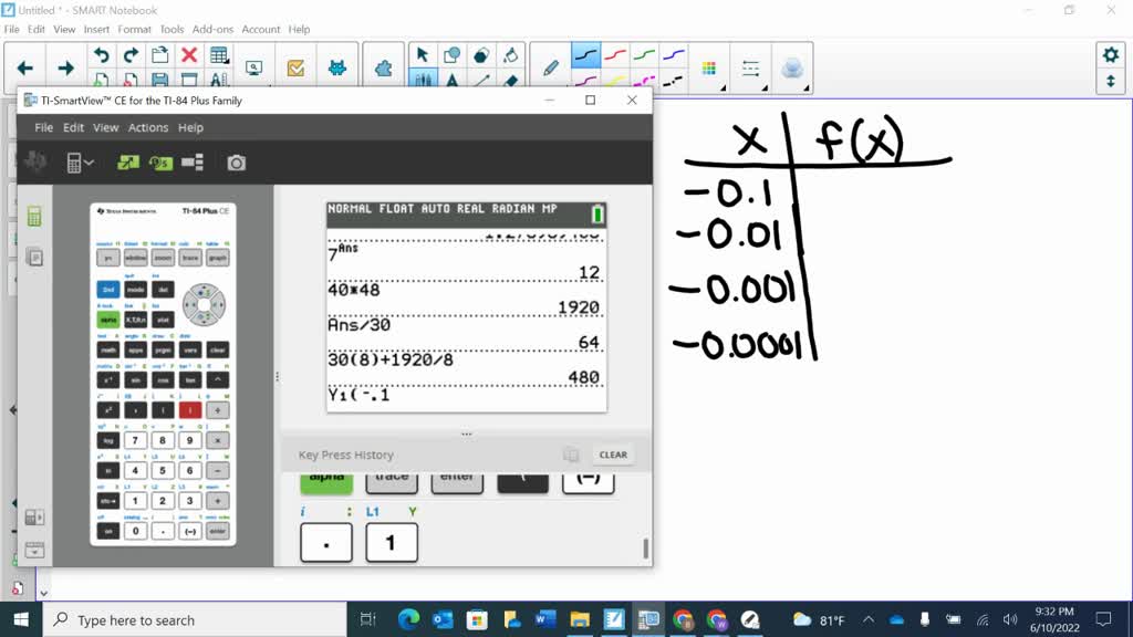 SOLVED: Determine the one-sided limit numerically: (Use decimal notation. Give your answer to ...