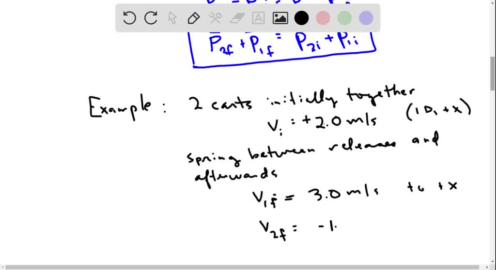 SOLVED: Two carts move together along a horizontal frictionless track ...