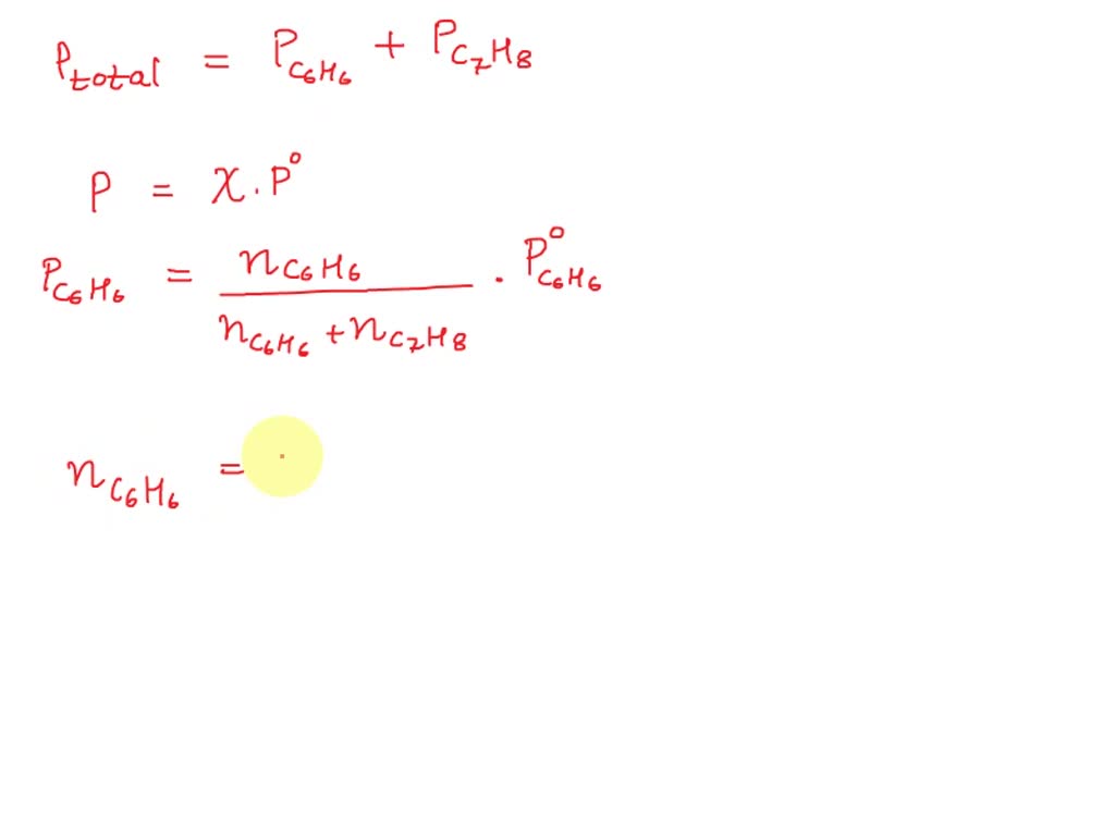 SOLVED: What are the partial and total vapor pressures of a solution obtained by mixing 35.8 g ...