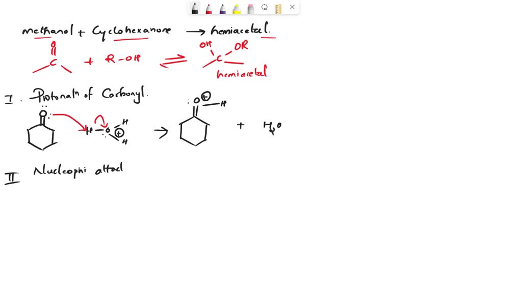 SOLVED: 3) Write the mechanism of the acid-catalyzed reaction of ...
