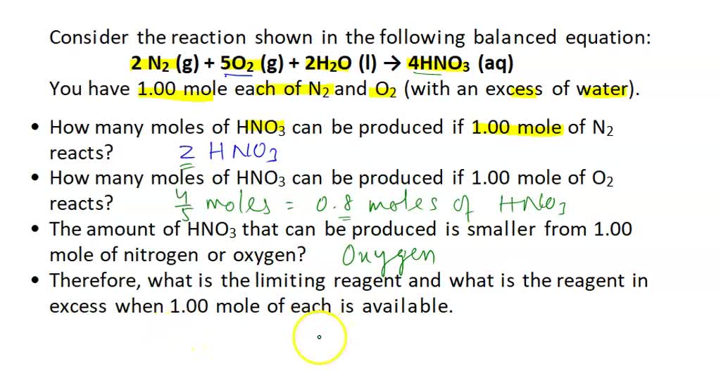 SOLVED: Consider the reaction shown in the following balanced equation ...