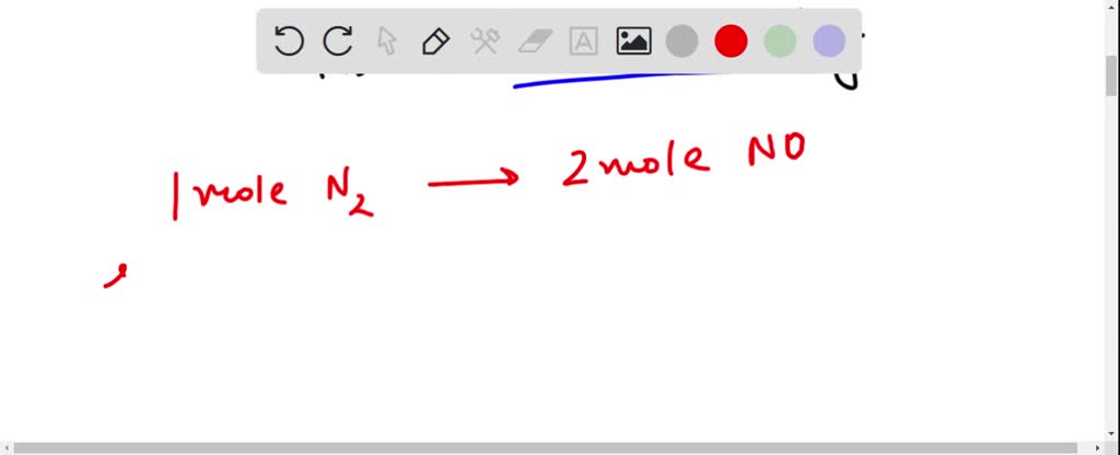 SOLVED: Use the balanced equation for the reaction of N2 and O2 to form ...