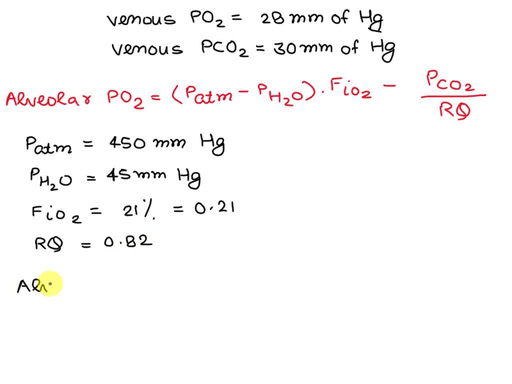 SOLVED: What is the diffusion driving force at the peak of Mt. Whitney if the venous PO2 is 28 ...