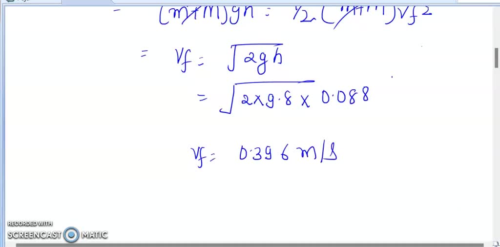 A 15-g bullet is shot vertically into an 2-kg block. The block lifts ...