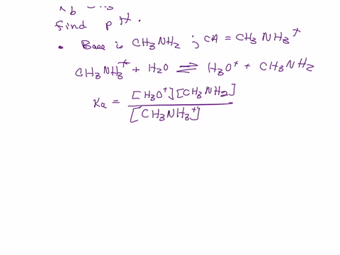 Calculate the ph of 25 m ch3nh3cl for methyl amine ch3nh2 kb...