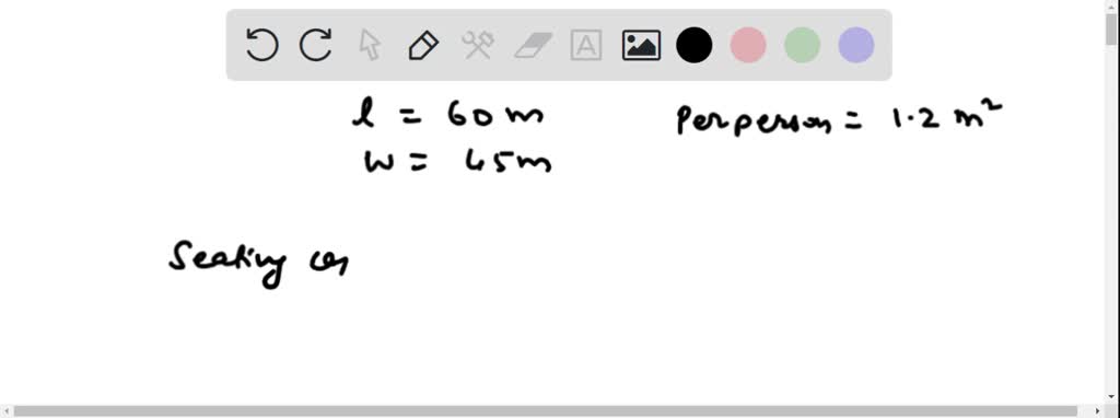 SOLVED: 'An auditorium is 45 meters wide and 60 meters requires 1.2 ...