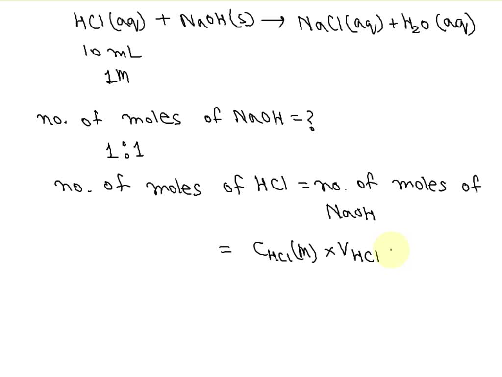 SOLVED 1 0 Dm 3 Hydrochloric Acid With A Concentration Of 0 20 Mol Dm