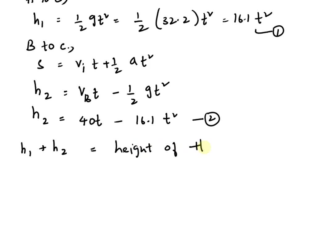 SOLVED: A ball is dropped from the top of the tower 80 ft. high. At the ...
