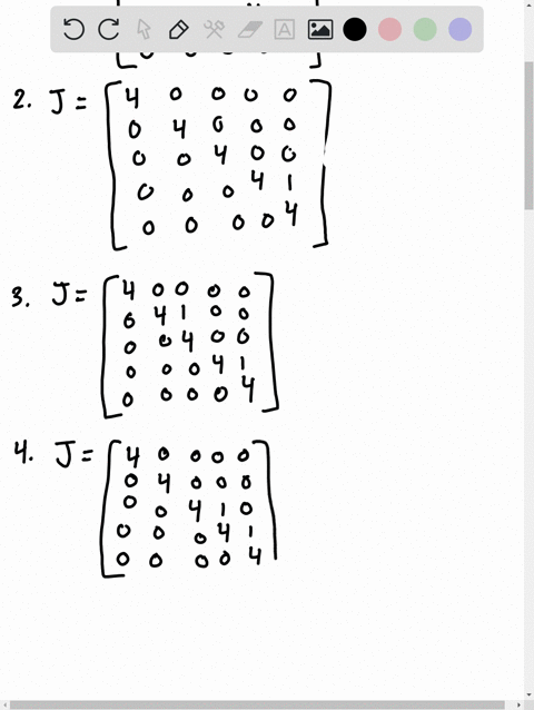 Determine all possible jordan normal forms for complex 4 x 4...