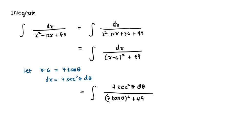 SOLVED: Integrate dc 22 121 + 85 To input the inverse trigonometric ...