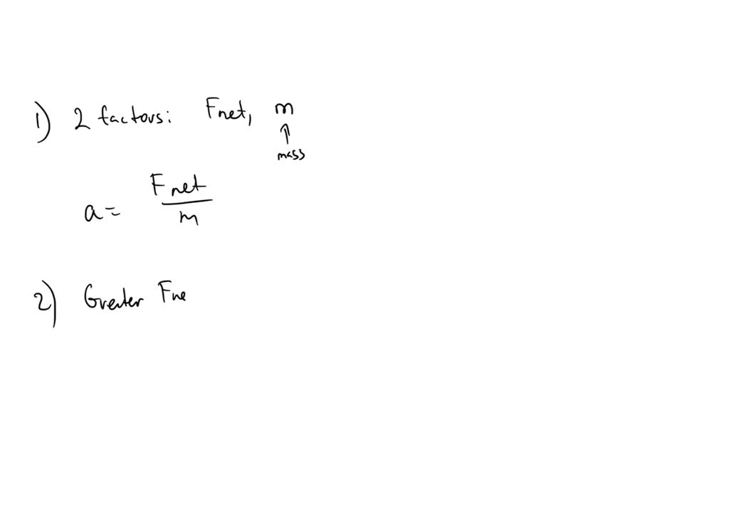 Solved What Do Factors Impact An Objects Acceleration When It