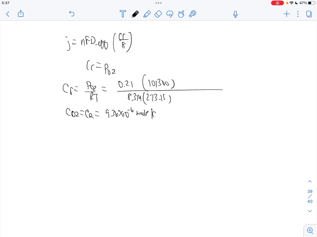 SOLVED: Equation 5.10: Calculate the limiting current density for a ...