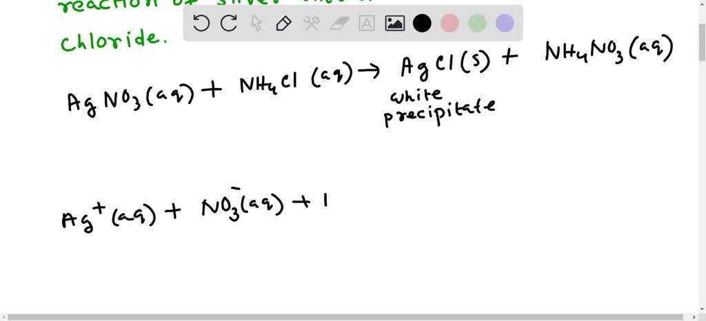 SOLVED: Write the correct net ionic equation for the reaction of silver ...