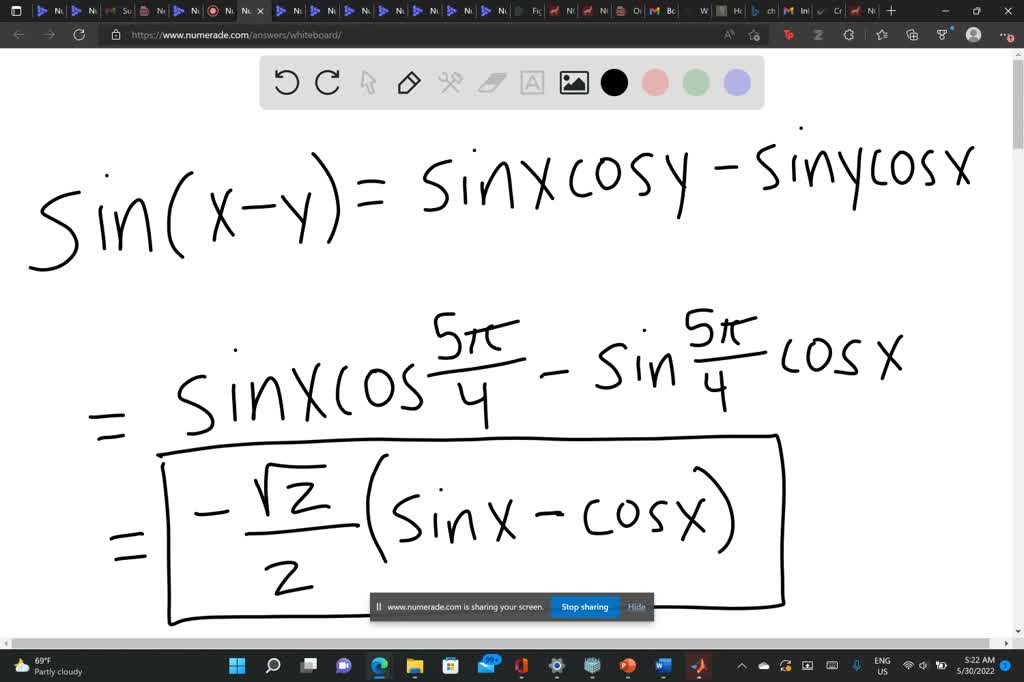 SOLVED: Rewrite sin in terms of sin(r) and cos(z).