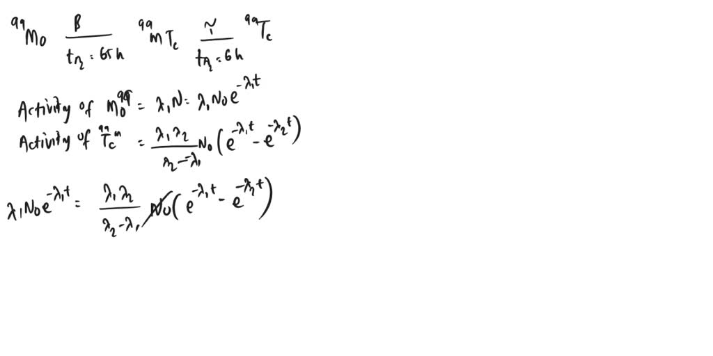SOLVED: 28. A sample containing only the isotope 99Mo undergoes ...