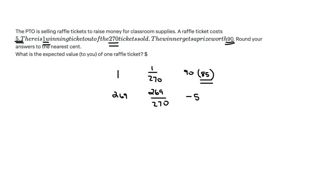 The PTO is selling raffle tickets to raise money for classroom supplies ...