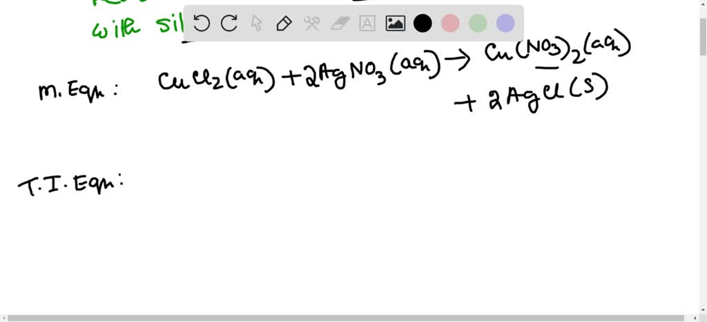 SOLVED: What is the net ionic equation for the reaction of copper (II ...