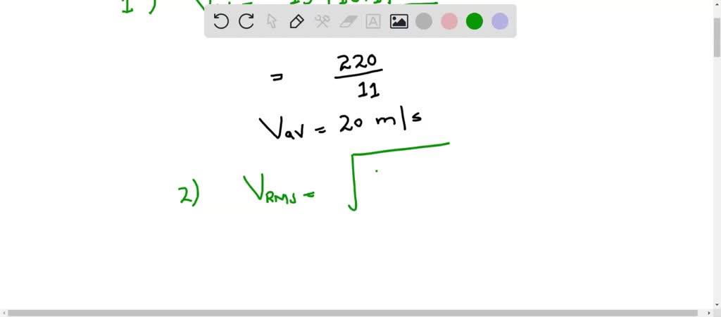 SOLVED: Eleven molecules have speeds 15, 16, 17, ..., 25 m/s. Calculate ...