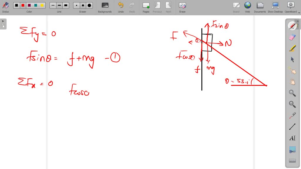 SOLVED: A window washer pushes his scrub brush up a vertical window at ...