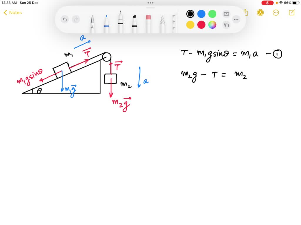 SOLVED: In the figure shown assume that the pulley is frictionless and ...