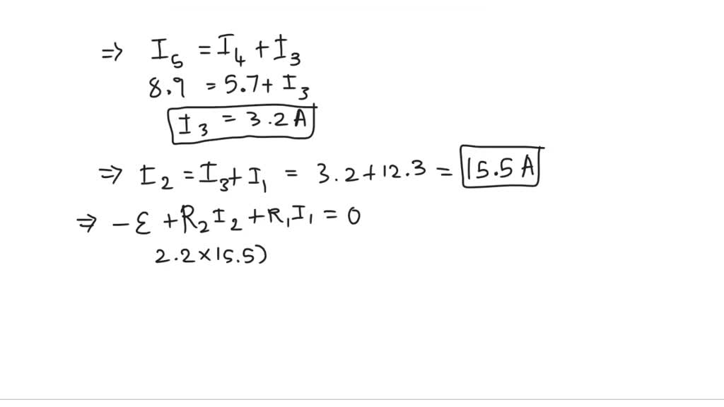 SOLVED: Determine the current labeled lin the given circuit by first ...