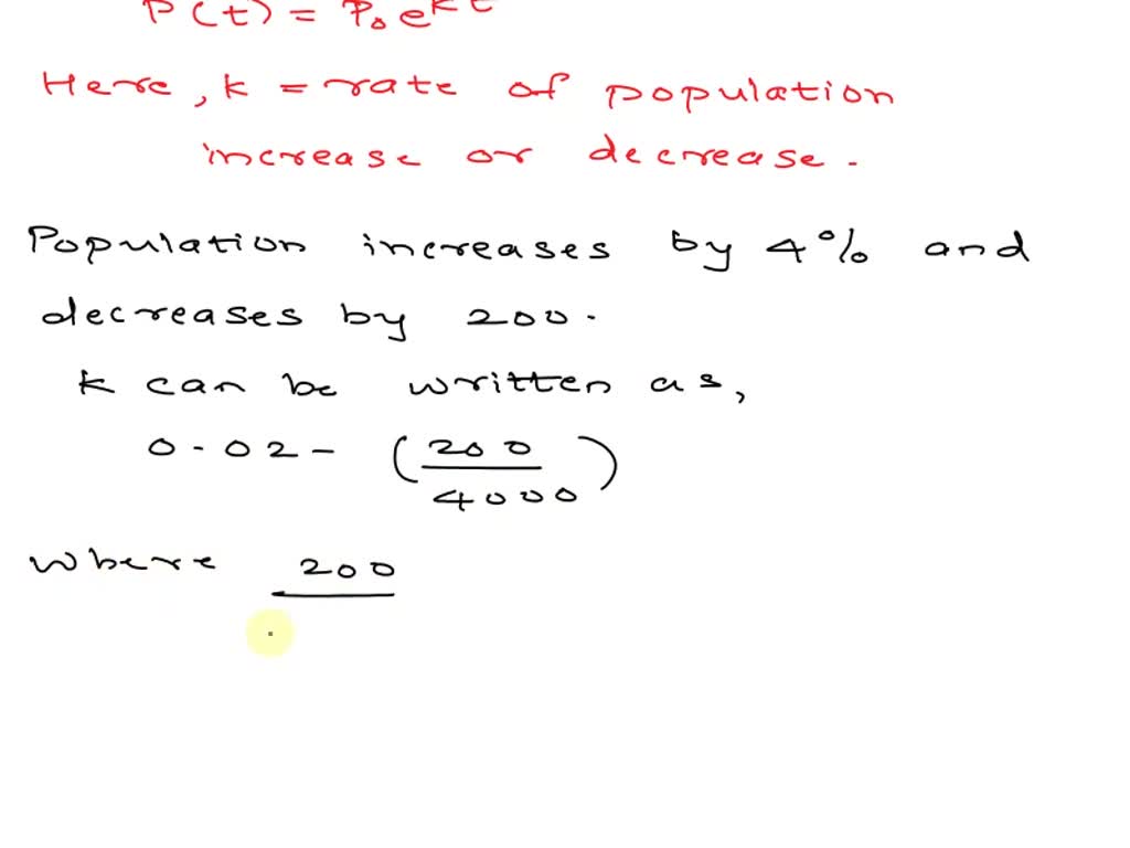 SOLVED: A lake initially contains 4000 fish. Suppose that in the ...