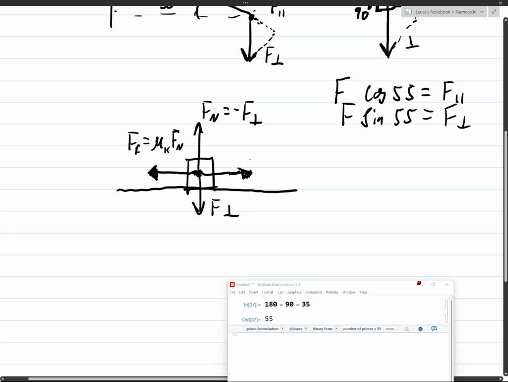 SOLVED: A block of mass m = 1.5 kg is sliding down a rough ramp that ...