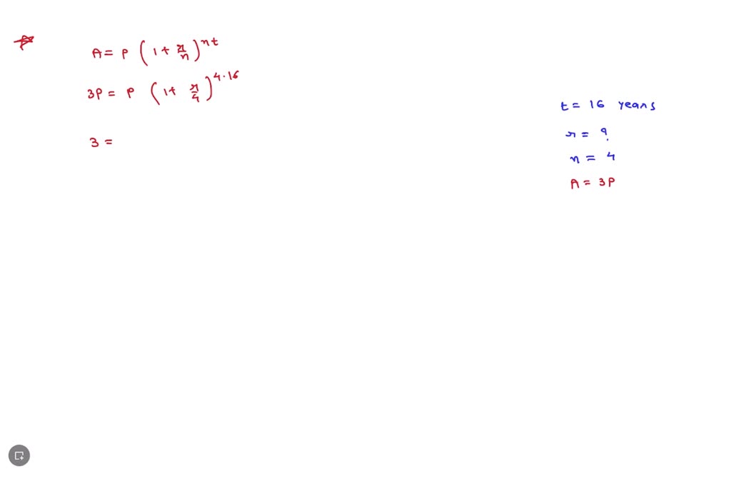 Crystal heard that he could triple his money in 14 years if he invested ...