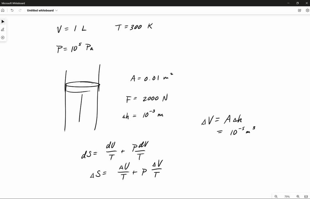 SOLVED: A cylinder contains one liter of air at room temperature (300 K ...