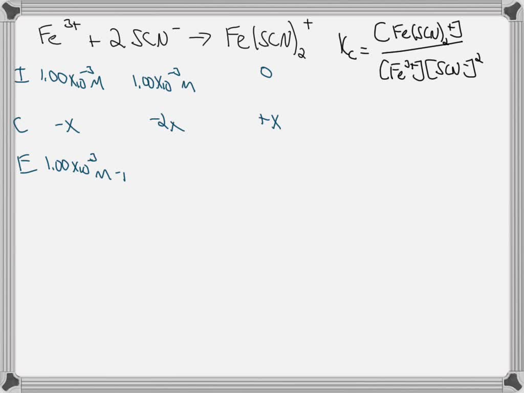SOLVED: A student does an experiment to determine the equilibrium constant for the same reaction ...