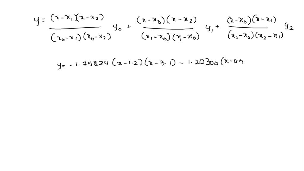 SOLVED: 4) Write an interpolating polynomial that passes through each ... SOLVED: 4) Write an interpolating polynomial that passes through each ...