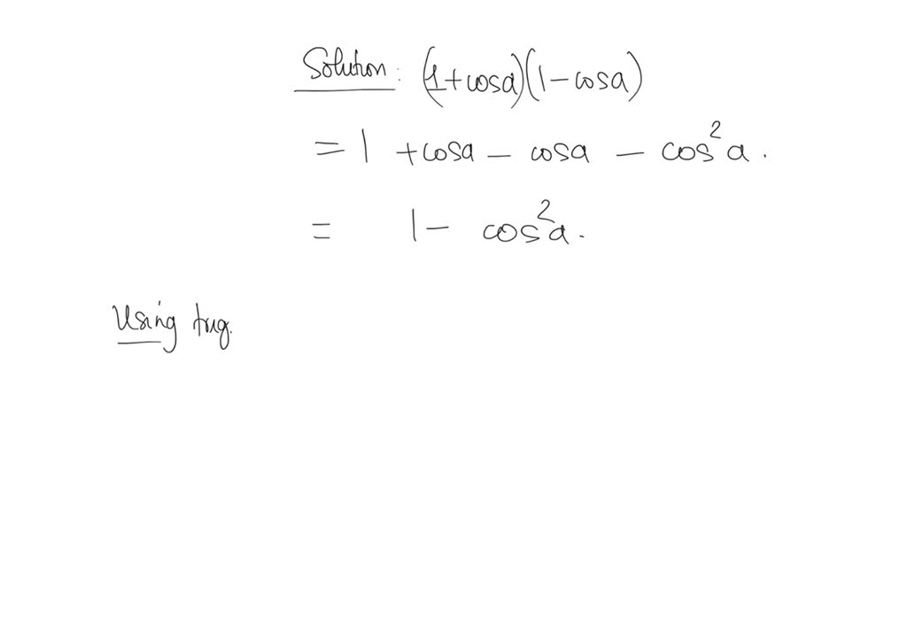 Simplify cos T sin-1(r) using triangle method: [Hint cos(A - B ...