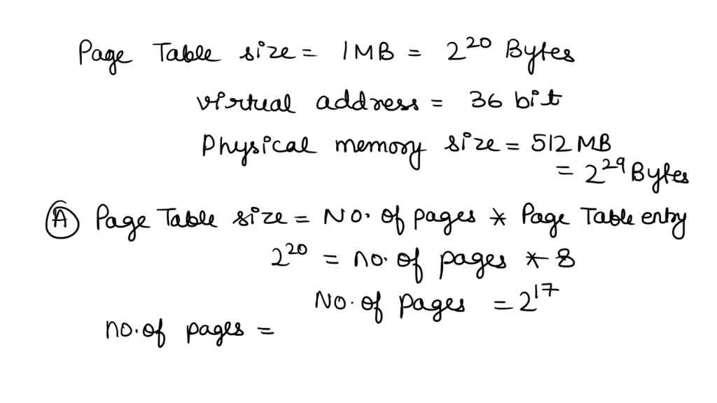 Solved A Certain Computer Provides Its Users With A Virtual Memory Space Of 256gb The Computer