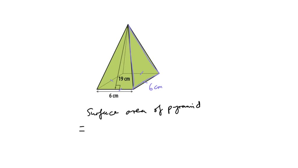 The triangular faces of the square-based pyramid below are all identical isosceles triangles ...