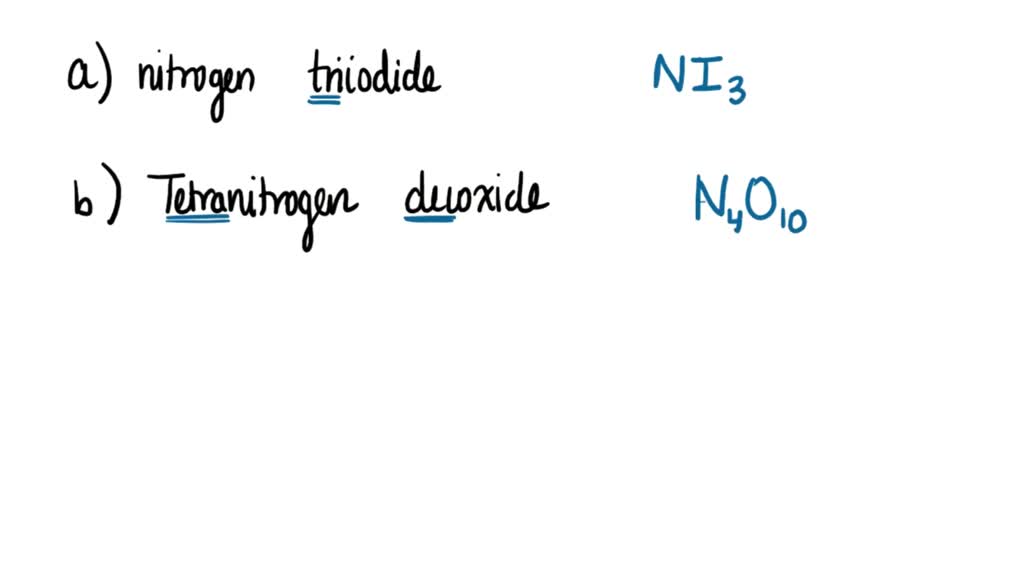 SOLVED: 'Question 15 Of 30 Write the formula for each compound. nitrogen monoxide: NO nitrogen ...