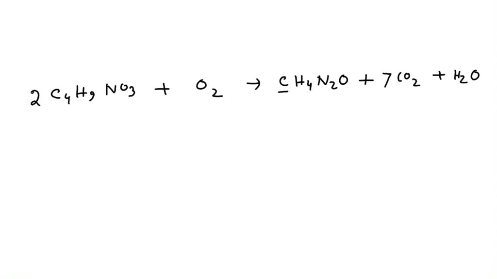 In the body, the amino acid threonine C4H9NO3(aq) reacts with oxygen gas to produce gaseous ...