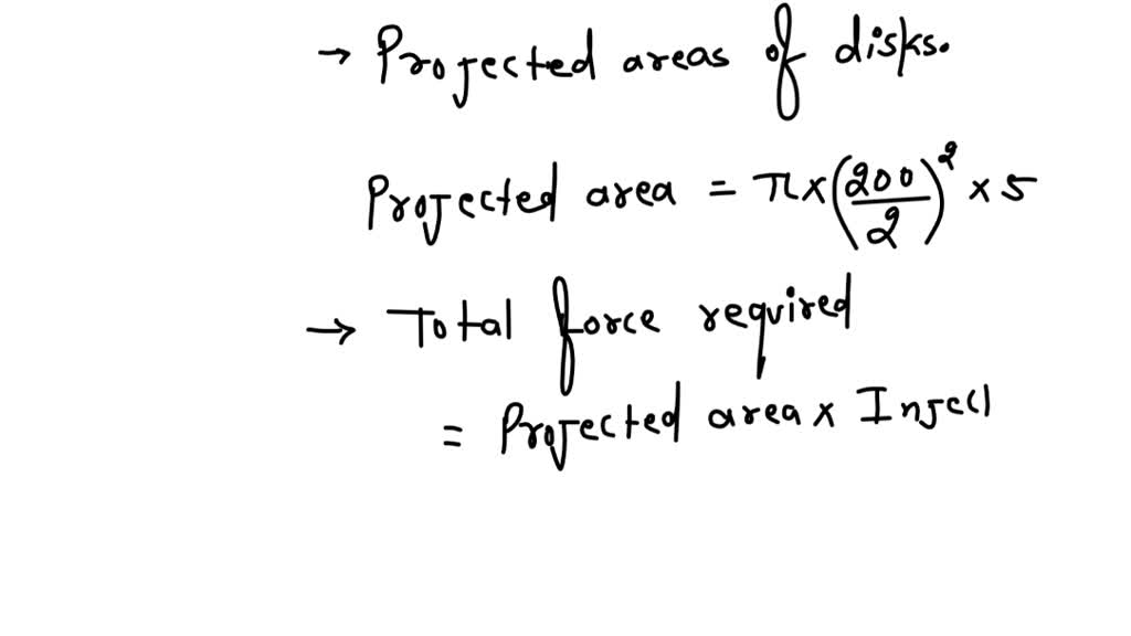 SOLVED: Estimate the die-clamping force required for injection molding ...