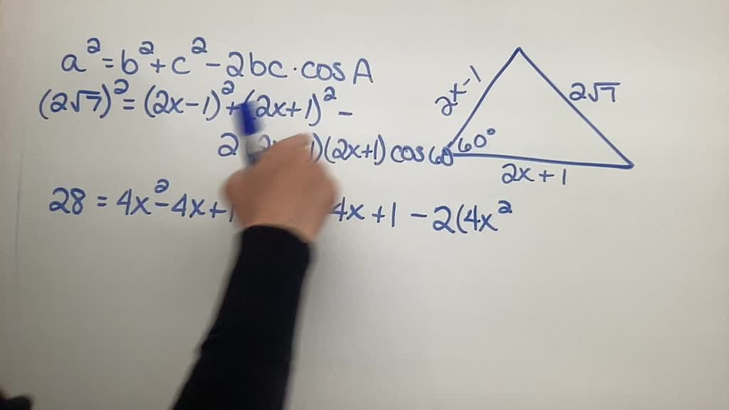 SOLVED: ? Help if you know how to do this (2x + 1) cm 2âˆš7 cm 609 B ...