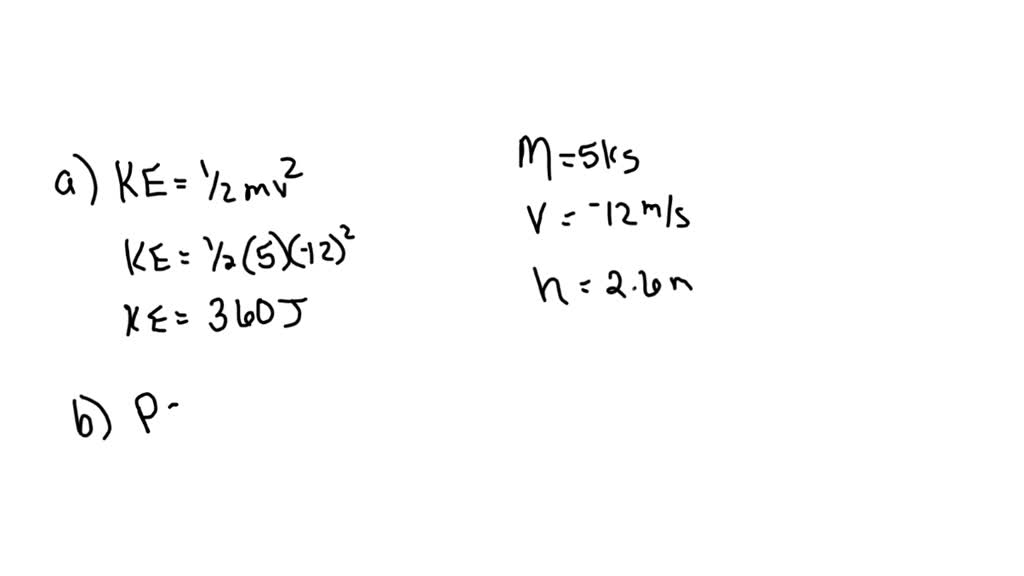 A 5 kg object is moving downward at a speed of 12 m/s. If it is ...