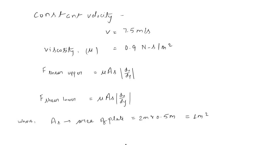 SOLVED: NAME: Problem 5 (20 Points): A thin plate moves between two parallel, horizontal ...