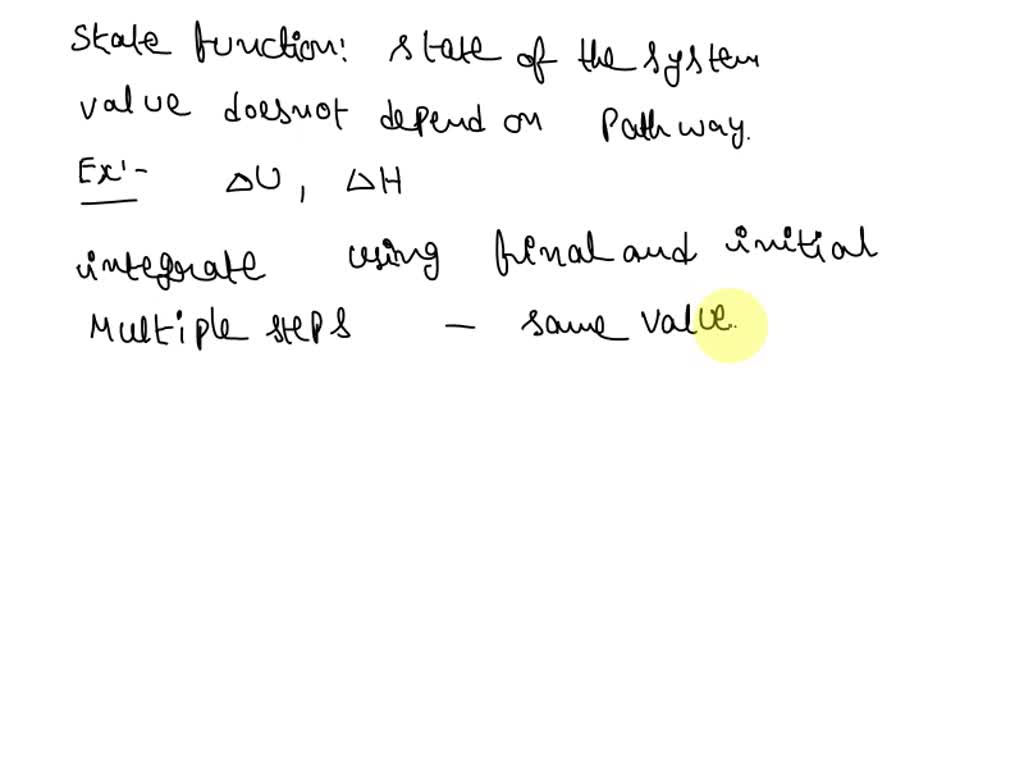 SOLVED: A state function: (Select all that apply) can be measured and ...