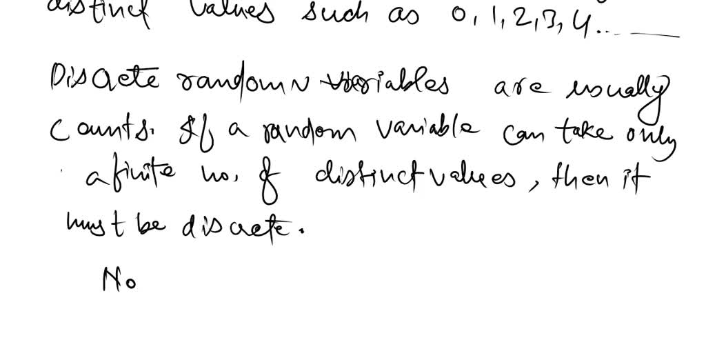 Solved Explain The Difference Between Continuous Random Variables And Discrete Random Variables 8887