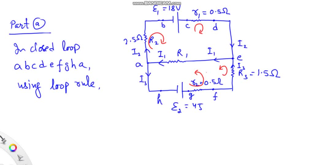 SOLVED: 4. Apply loops rule. Select a loop, choose a direction, and follow the rules: Direction ...