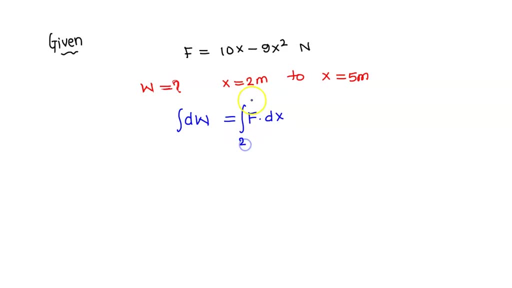 SOLVED: An object moving along the X axis is acted upon by a force F that is shown: How much ...