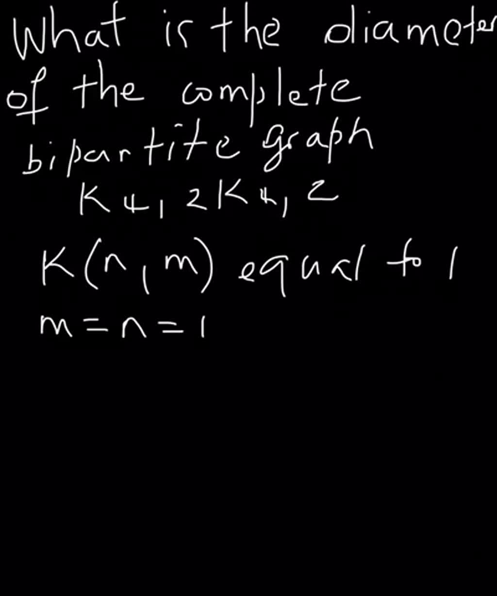 SOLVED: Here are two new definitions about graphs: The distance between two vertices in a graph ...